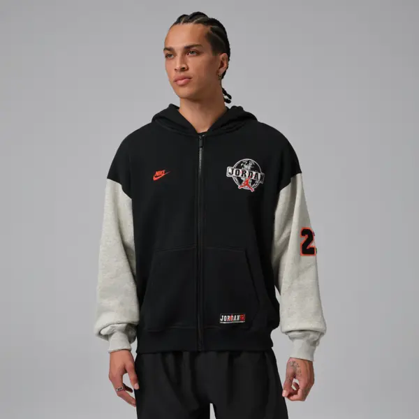 JORDAN Brooklyn Oversized Full-zip Hoodie
