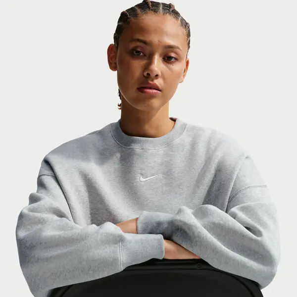 Nike Sportswear Phoenix Fleece Over-oversized Crew-neck Sweatshirt - Grey