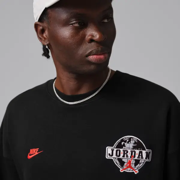 JORDAN Brooklyn Crew-neck Sweatshirt - Black
