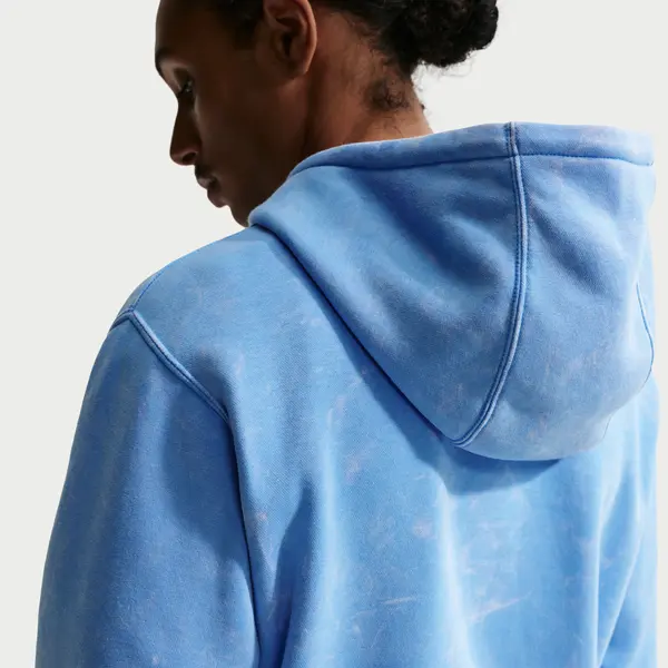 Nike Sportswear Club Washed Fleece Hoodie - Blue