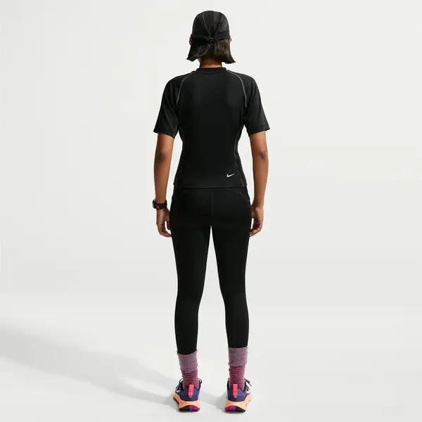 Nike Wildsee" Dri-fit Short-sleeve Base Layer Top - Black