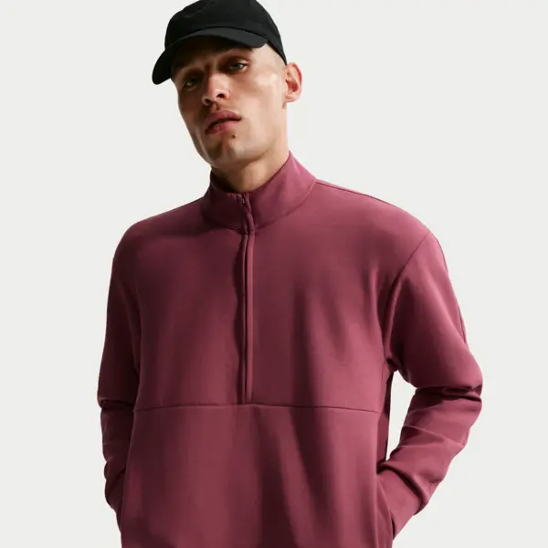 Nike 24.7 Impossiblysoft Dri-fit 1/2-zip Top - Red