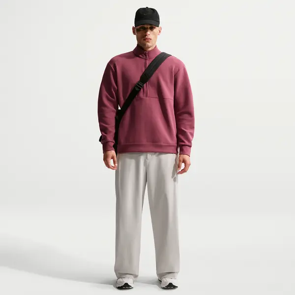 Nike 24.7 Impossiblysoft Dri-fit 1/2-zip Top - Red
