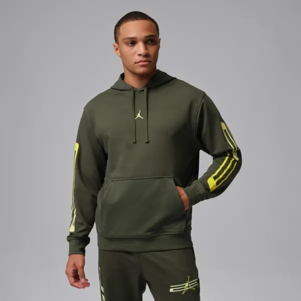 JORDAN Sport Crossover Dri-fit Fleece Graphic Pullover Hoodie - Green
