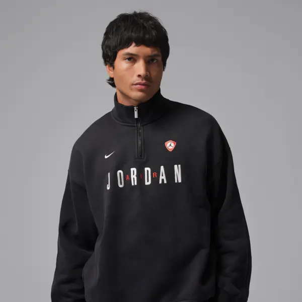 JORDAN Flight Graphic Fleece 1/4-zip - Black