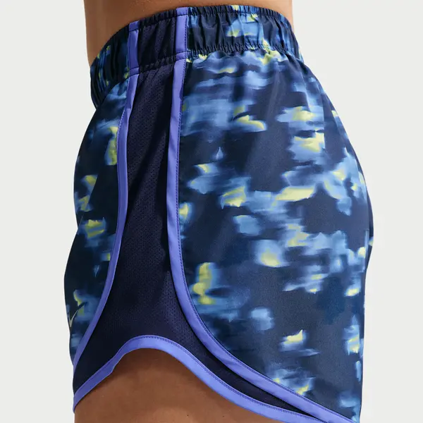 Nike Tempo Mid-rise 3" Printed Running Shorts - Blue