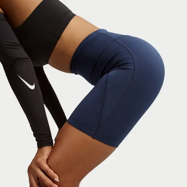 Nike Universa High-waisted 8" Biker Shorts With No Front Seam - Blue