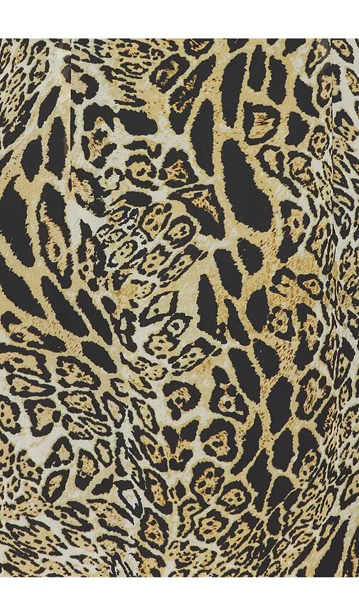 Superdown Assa Mini Dress With Leopard Print And Lace Trim