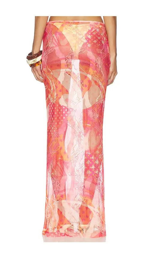 DONDE ESTEBAN Toronja Salpicon Lace Long Skirt