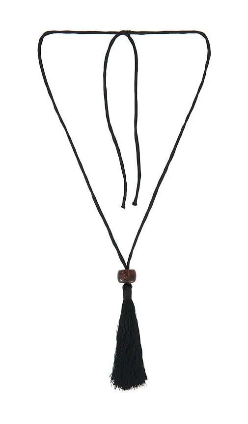 LOVERS AND FRIENDS Kaia Tassel Necklace - Black