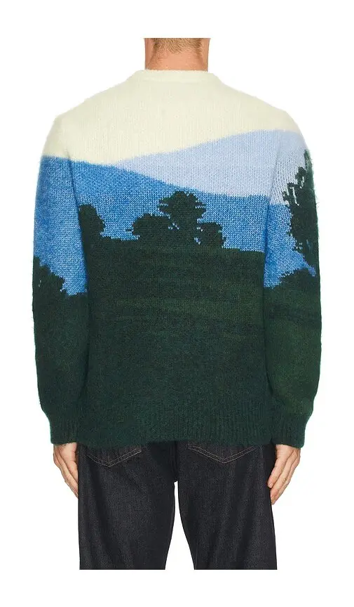Lacoste Mountain Graphic Wool Crew Neck Pullover Sweater
