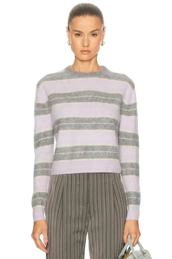 Guest In Residence Grizzly Stripe Crewneck Sweater