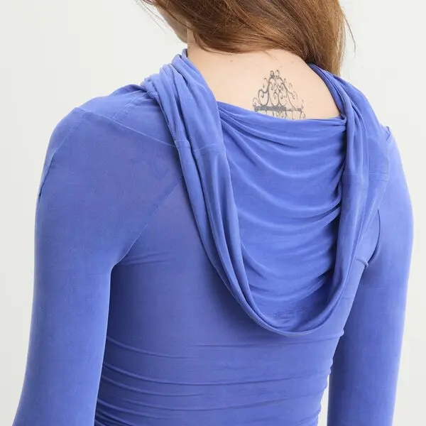 PEACHY DEN The Kylie Cold Shoulder Top - Cobalt Blue