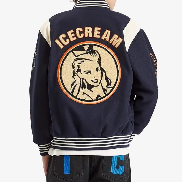 ICECREAM Collegiate Patch Varsity Jacket
