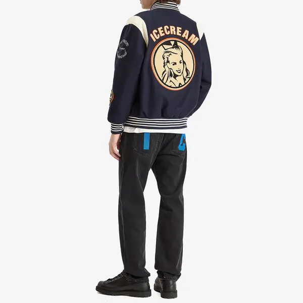 ICECREAM Collegiate Patch Varsity Jacket