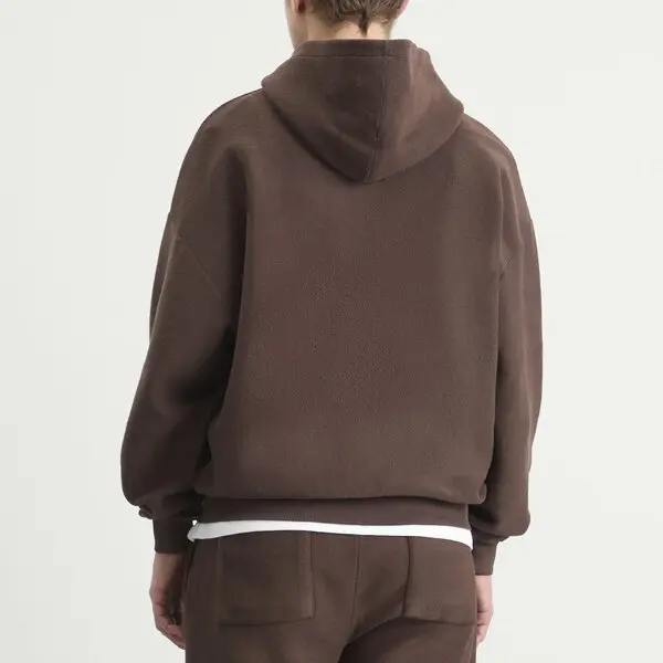 ANNIE HOOD Inside Out College Zip Hoodie - Washed Brown