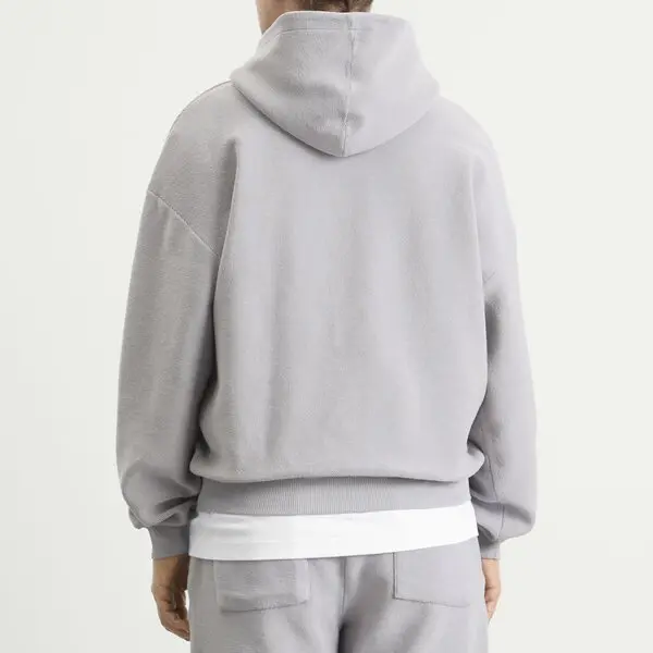 ANNIE HOOD College Zip Hoodie - Washed Grey