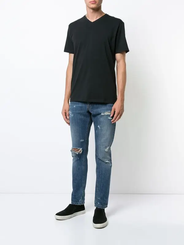 PYA V-neck T-shirt - Black