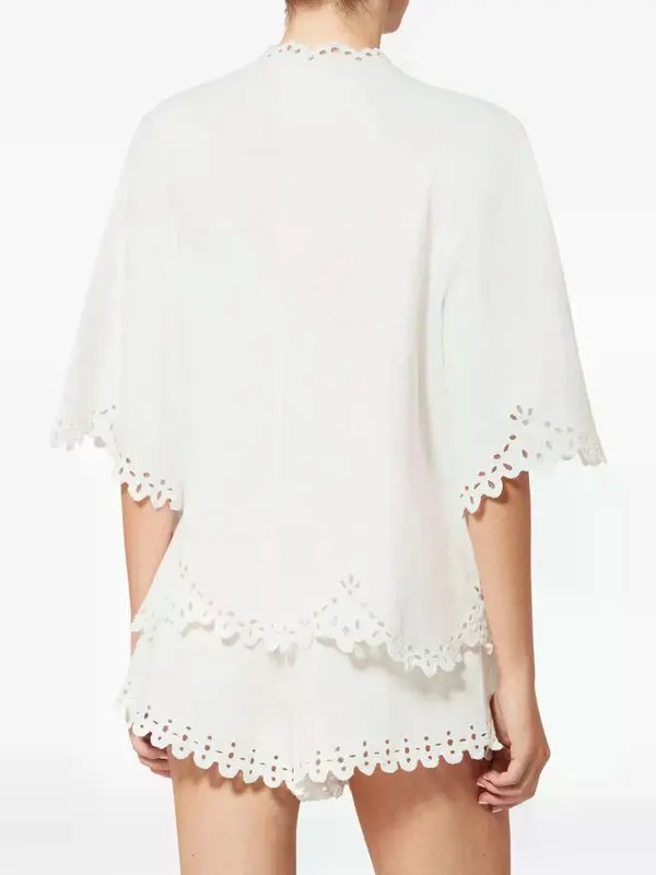 MARANT ETOILE Shana Laser-cut Top - White