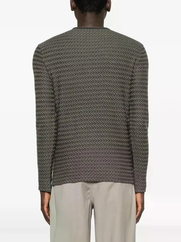 Emporio Armani Patterned Round-neck Sweater