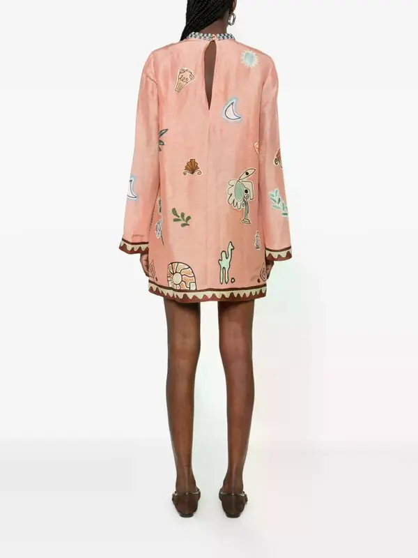 ALEMAIS X Lrnce Laurence Beaded Embroidered Mini Dress