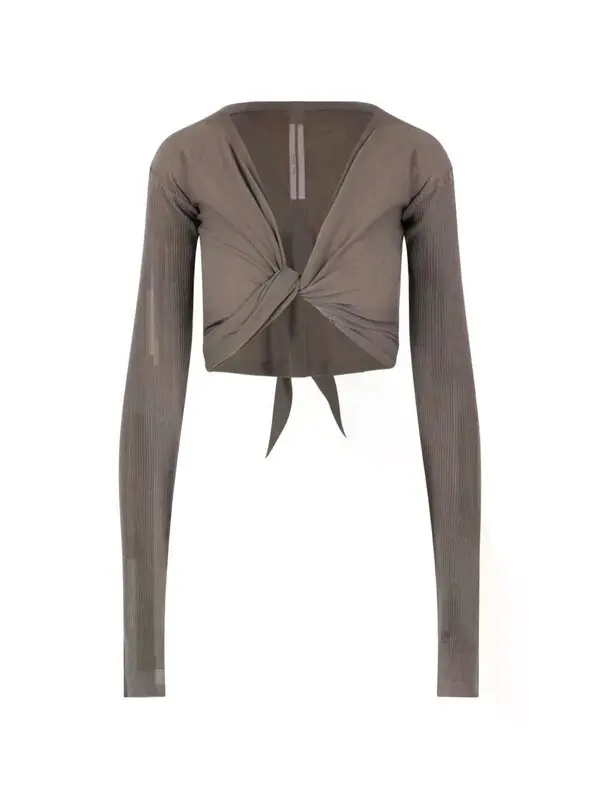 Rick Owens Tie-fastening Cropped Top - Neutrals