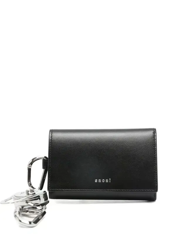 Sacai Carabiner-detail Trifold Wallet - Black