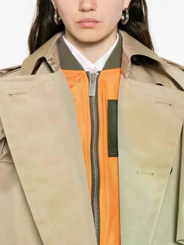 Sacai Double-breasted Gabardine Jacket