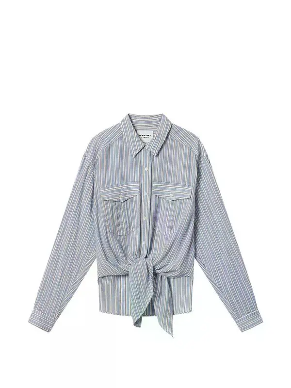 MARANT ETOILE Striped Tie-front Jacket