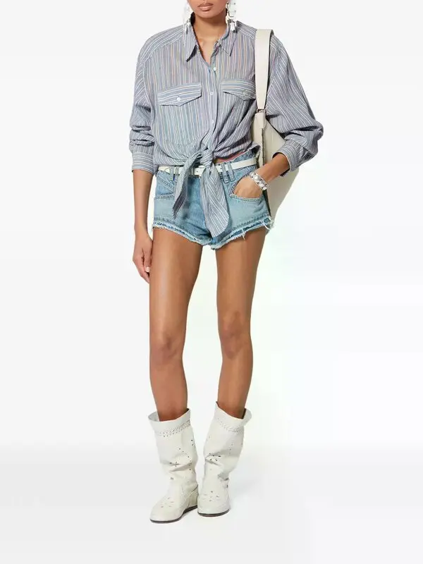 MARANT ETOILE Striped Tie-front Jacket
