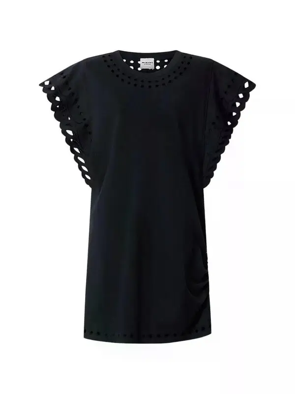MARANT ETOILE Orlane Cotton Broderie Anglaise Dress - Blue