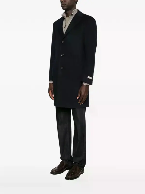 Canali Kei Buttoned Overcoat