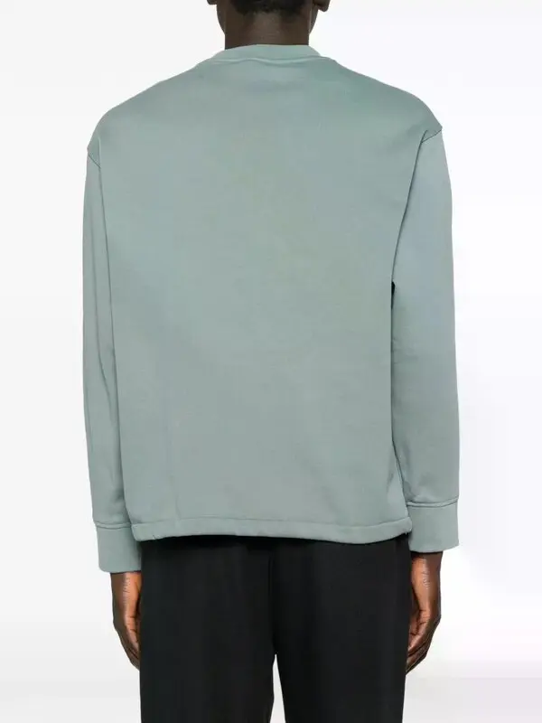 Emporio Armani Abstract Print Drawstring Sweatshirt