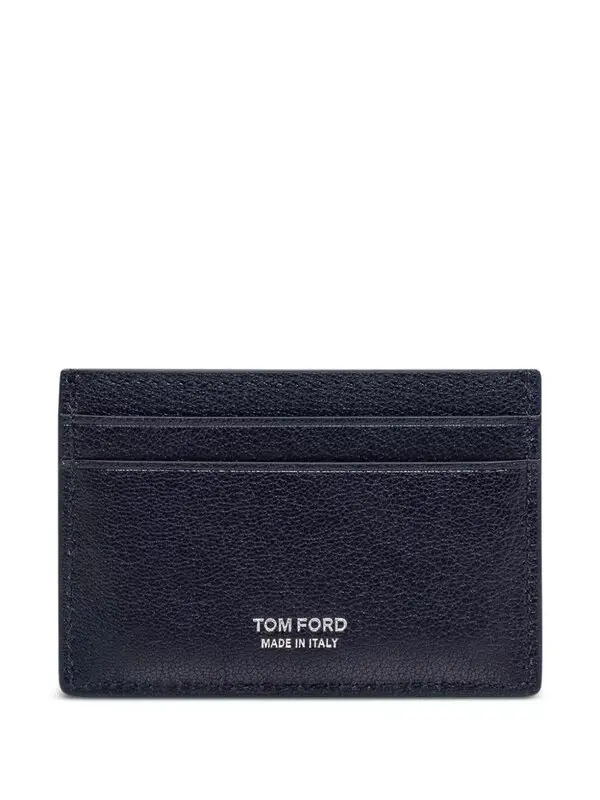 TOM FORD Leather Card Holder - Blue