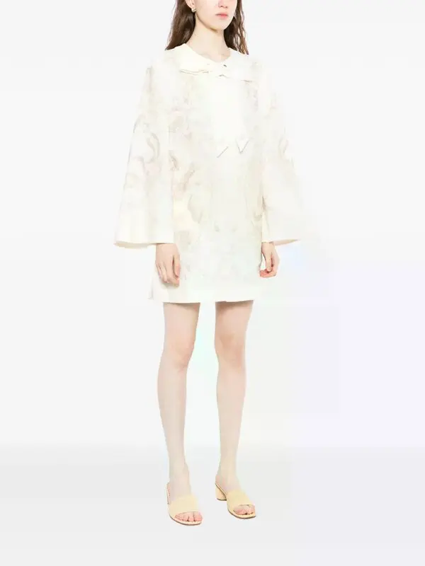 Zimmermann Tie-neck Mini Tunic Dress