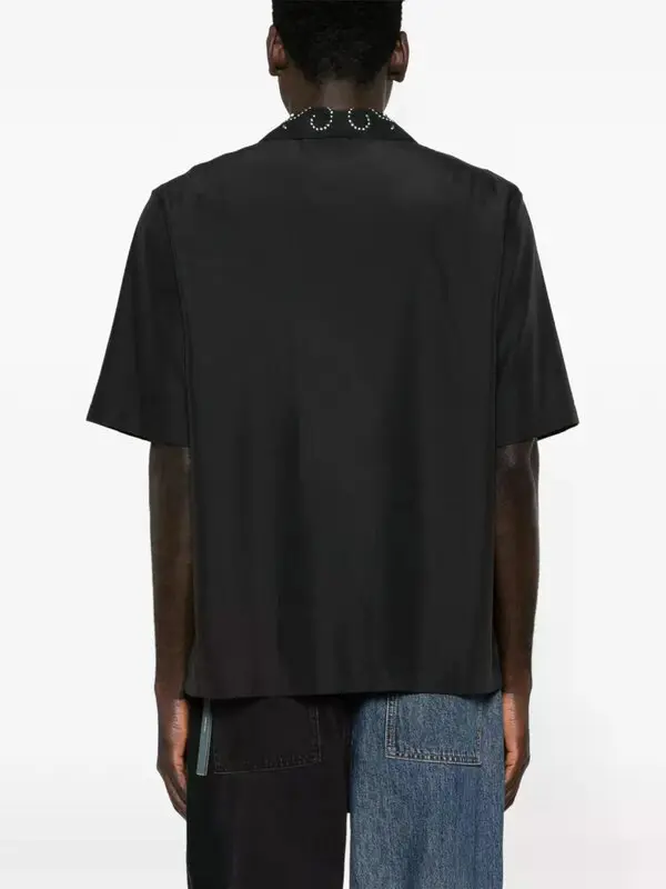 Amiri Embellished Short-sleeve Shirt - Black
