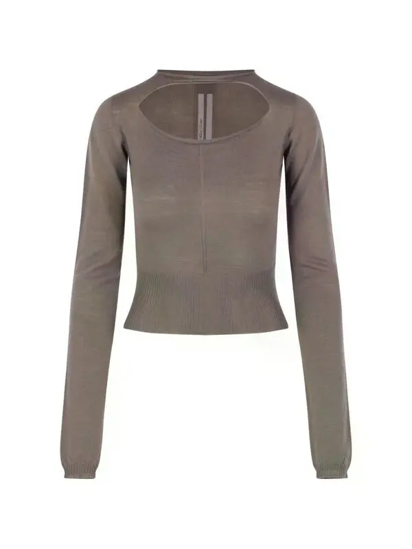 Rick Owens Cut-out Long-sleeved Top