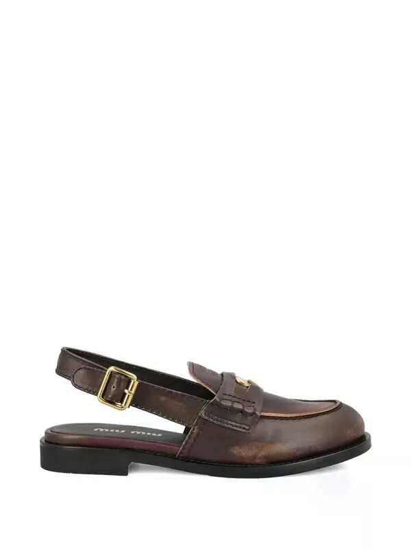 Miu Miu Penny Strap Loafers
