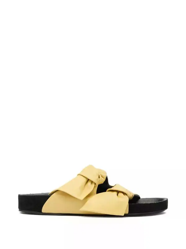 Isabel Marant Étoile Lennyo Bow-embellished Sandals - Yellow