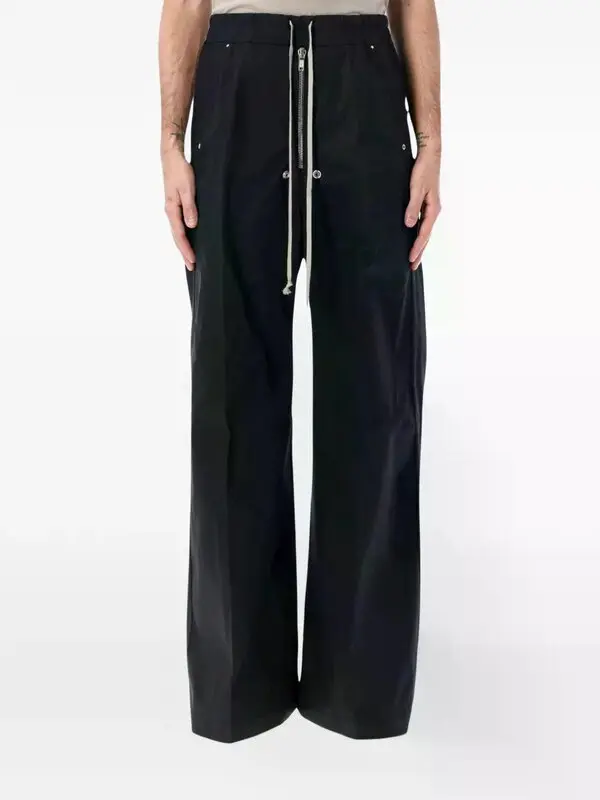 Rick Owens Drawstring Trousers With Zip Closure