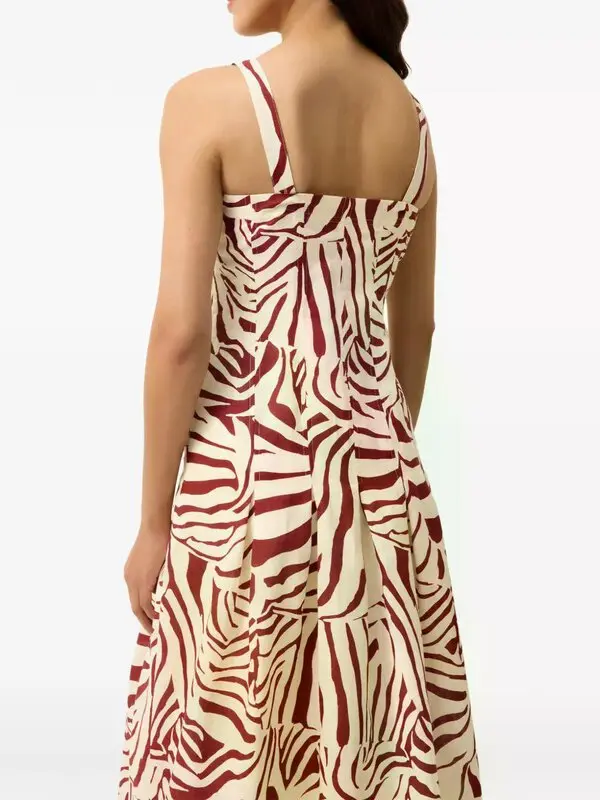 MARIE OLIVER Dixon Zebra-print Midi Dress