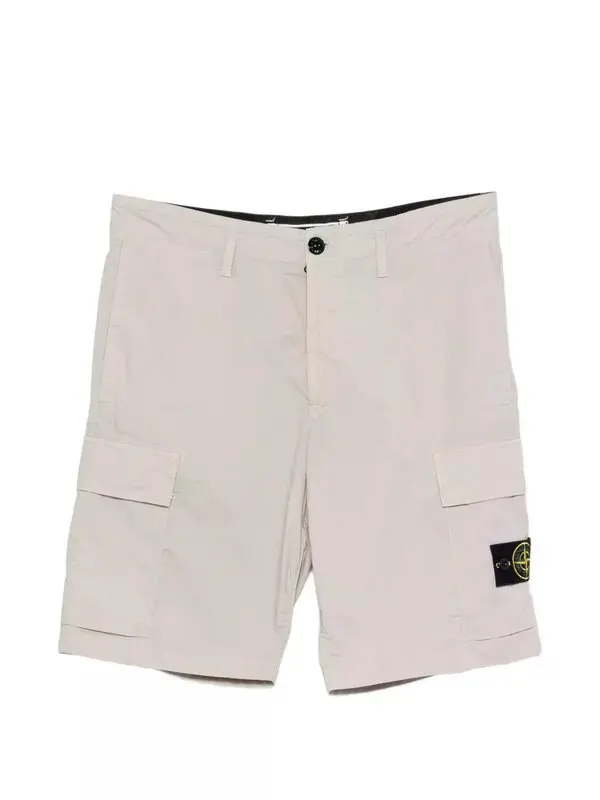 Stone Island Logo Patch Cargo Shorts