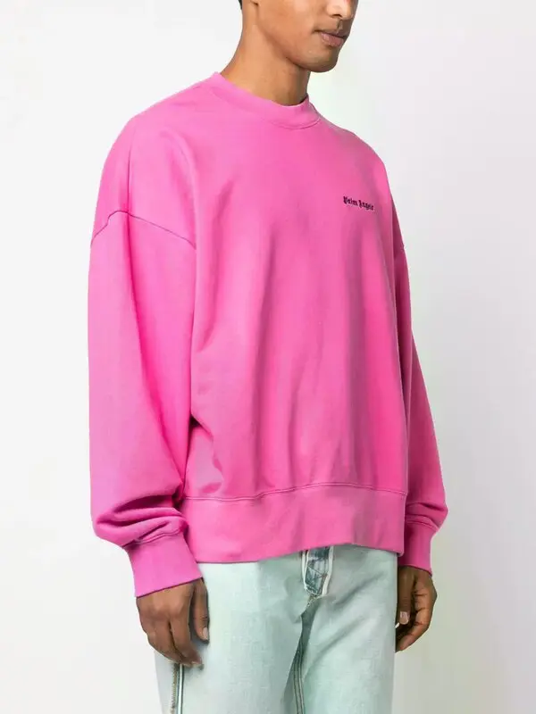 Palm Angels Logo-embroidered Cotton Sweatshirt