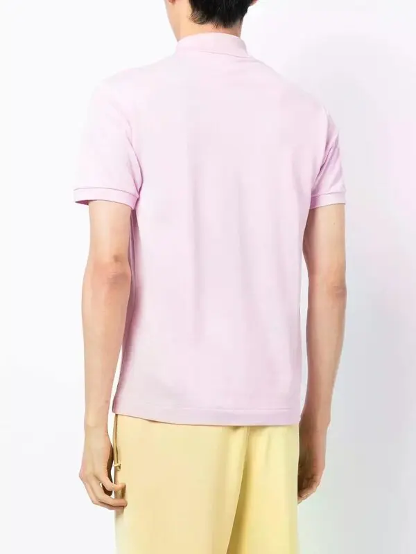 Lacoste Chest Logo-patch Polo Shirt - Pink