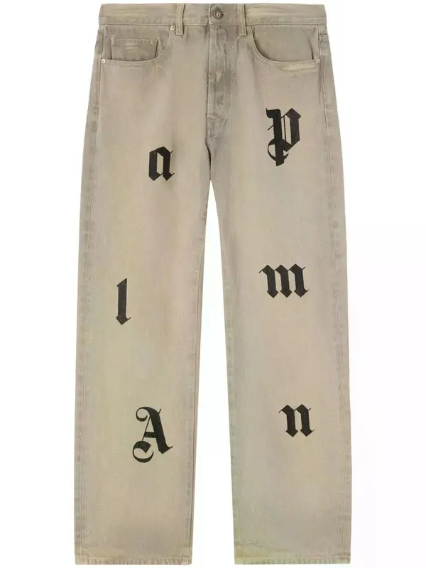 Palm Angels Logo-patch Loose Jeans