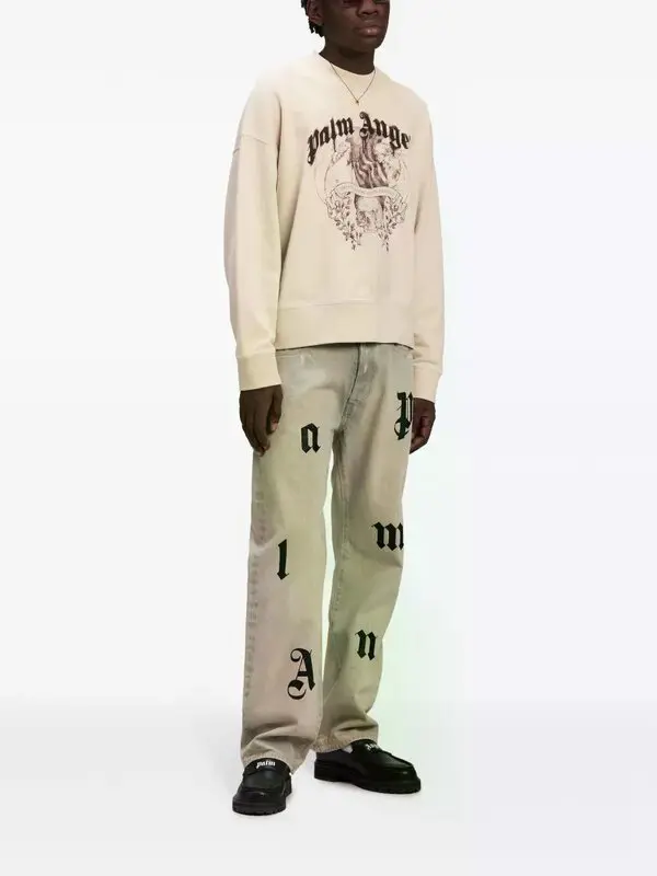 Palm Angels Logo-patch Loose Jeans