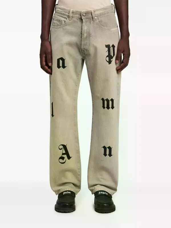 Palm Angels Logo-patch Loose Jeans