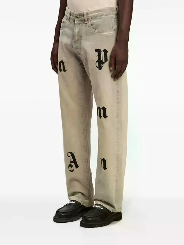Palm Angels Logo-patch Loose Jeans
