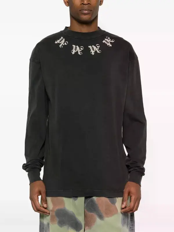 Palm Angels Monogram-print Cotton T-shirt