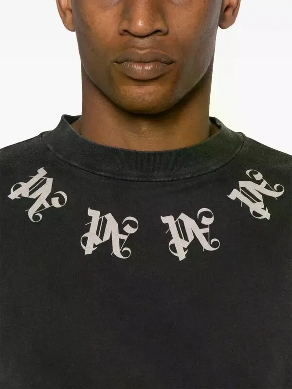 Palm Angels Monogram-print Cotton T-shirt